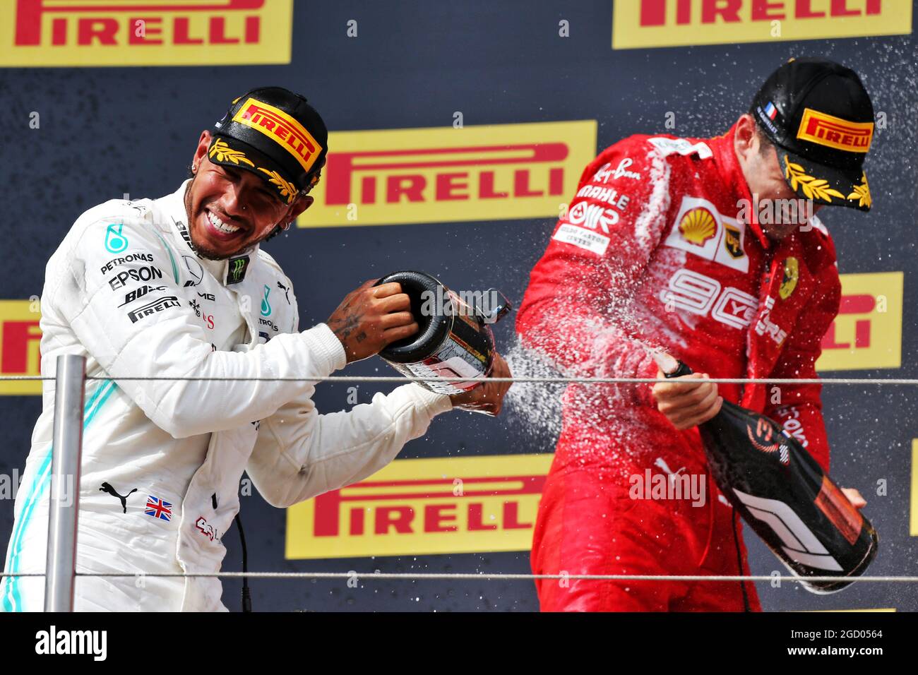 Race winner Lewis Hamilton (GBR) Mercedes AMG F1 celebrates on the ...