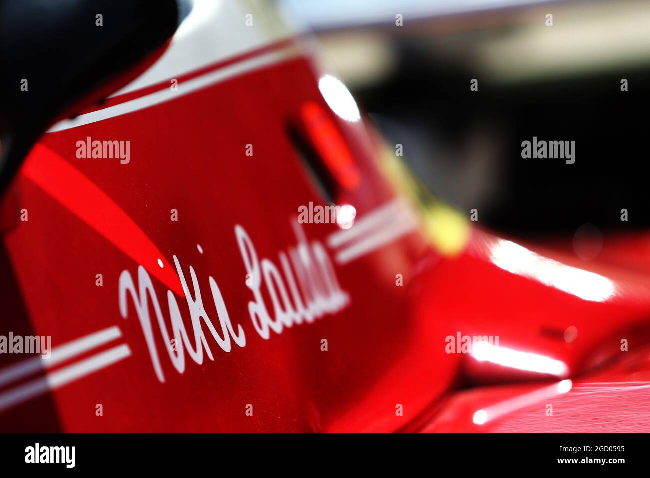 A Ferrari F1 car at a tribute to Niki Lauda. Austrian Grand Prix ...