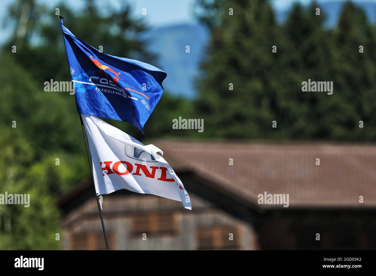 Red bull racing honda flags hi-res stock photography and images - Alamy