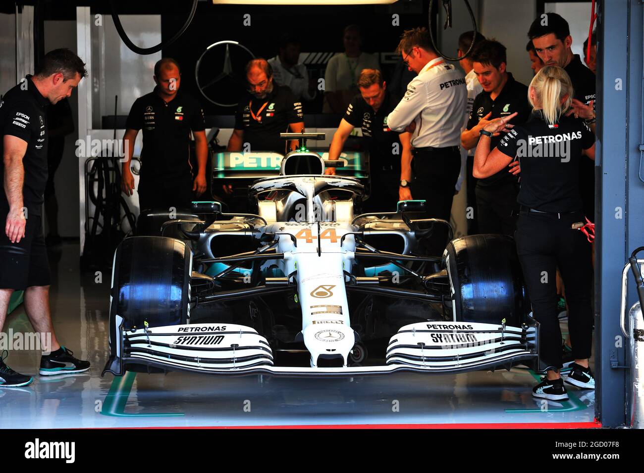 Mercedes AMG F1 W10 with special livery celebrating 125 years of ...