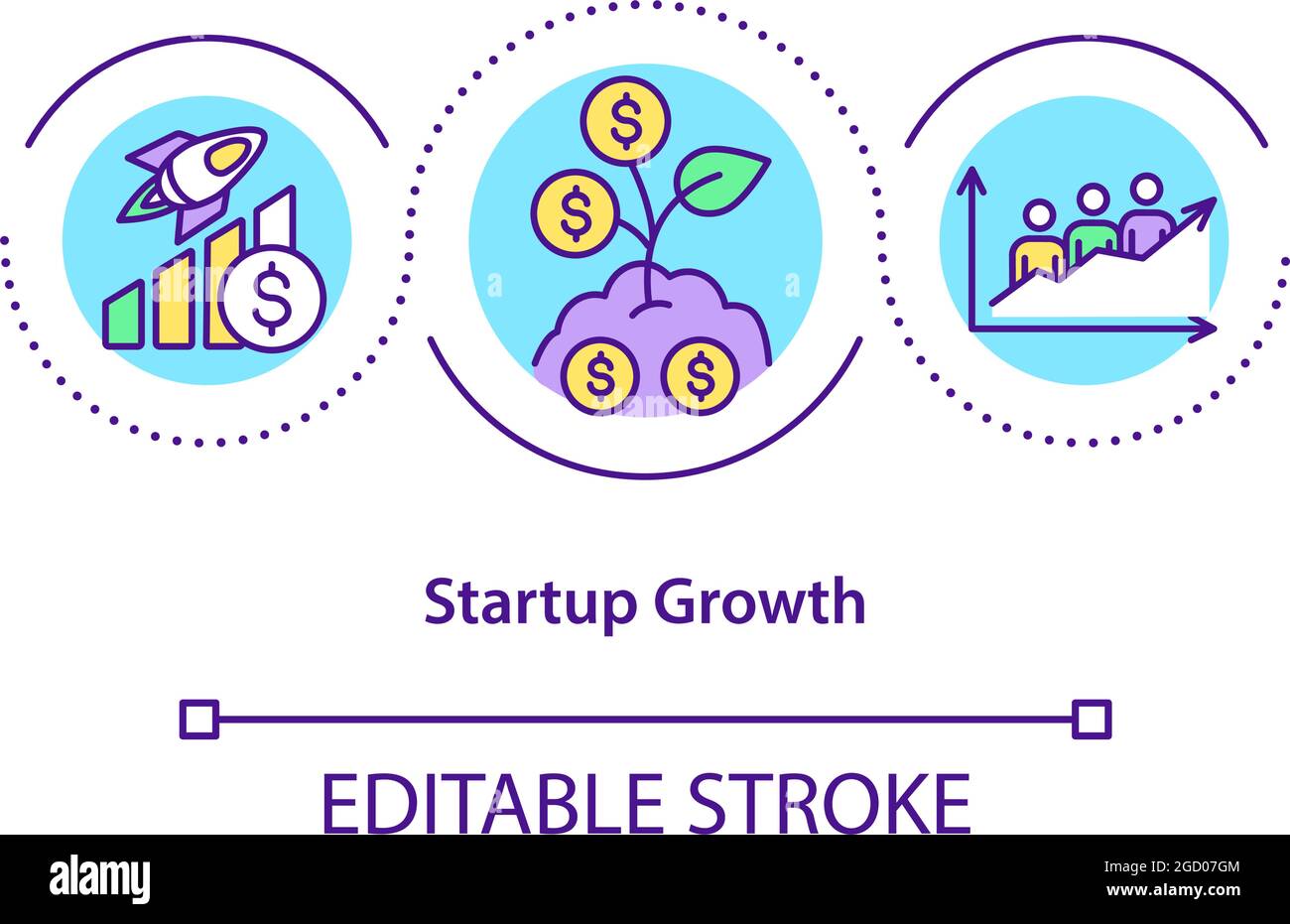 Startup growth concept icon Stock Vector Image & Art - Alamy