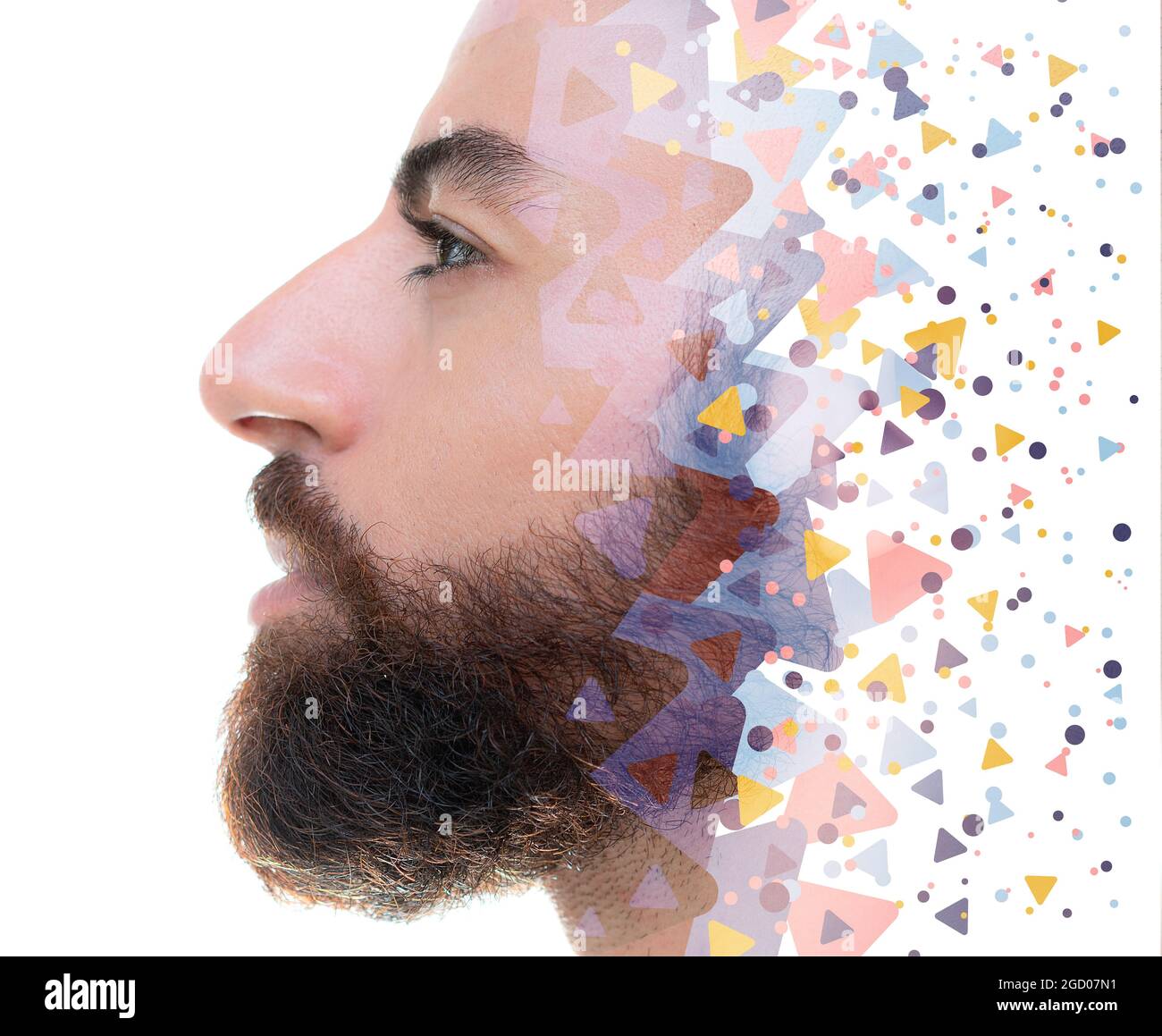 Man face side profile hi-res stock photography and images - Alamy