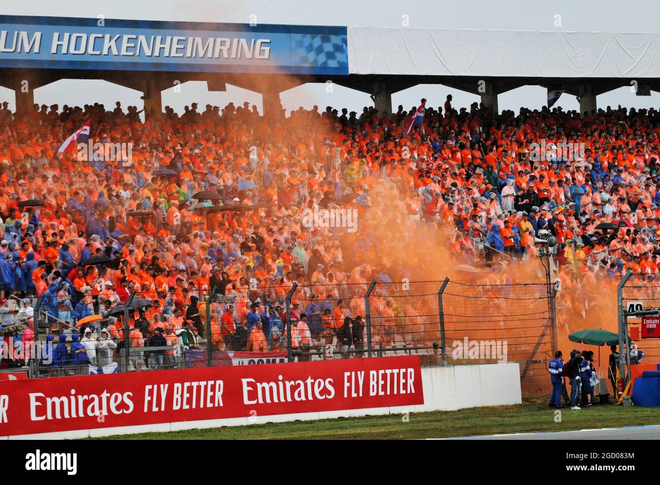 Red bull racing fans in grandstand hi-res stock photography and images ...