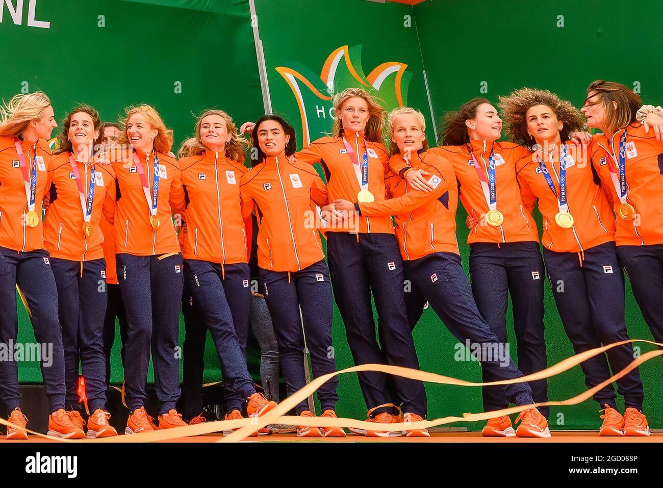 Scheveningen, 08-08-2021, TeamNL Olympic Festival. Huldiging ...