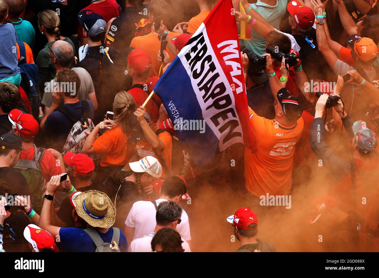 Red bull racing fans celebrate at podium hi-res stock photography and ...