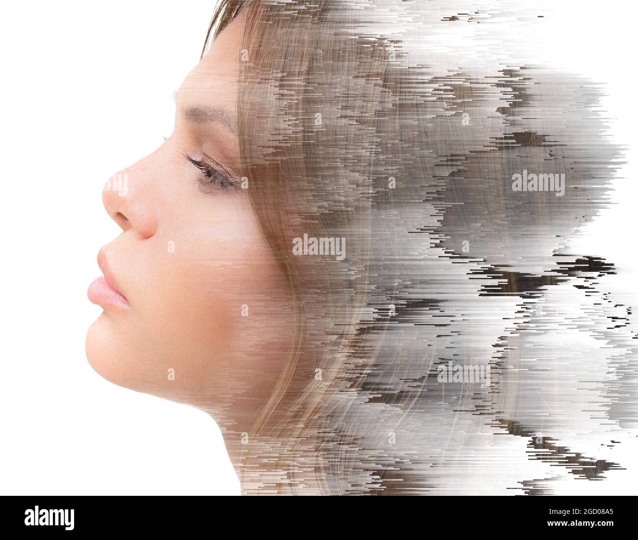 A disturbing portrait of a young woman Stock Photo - Alamy A disturbing portrait of a young woman Stock Photo - Alamy