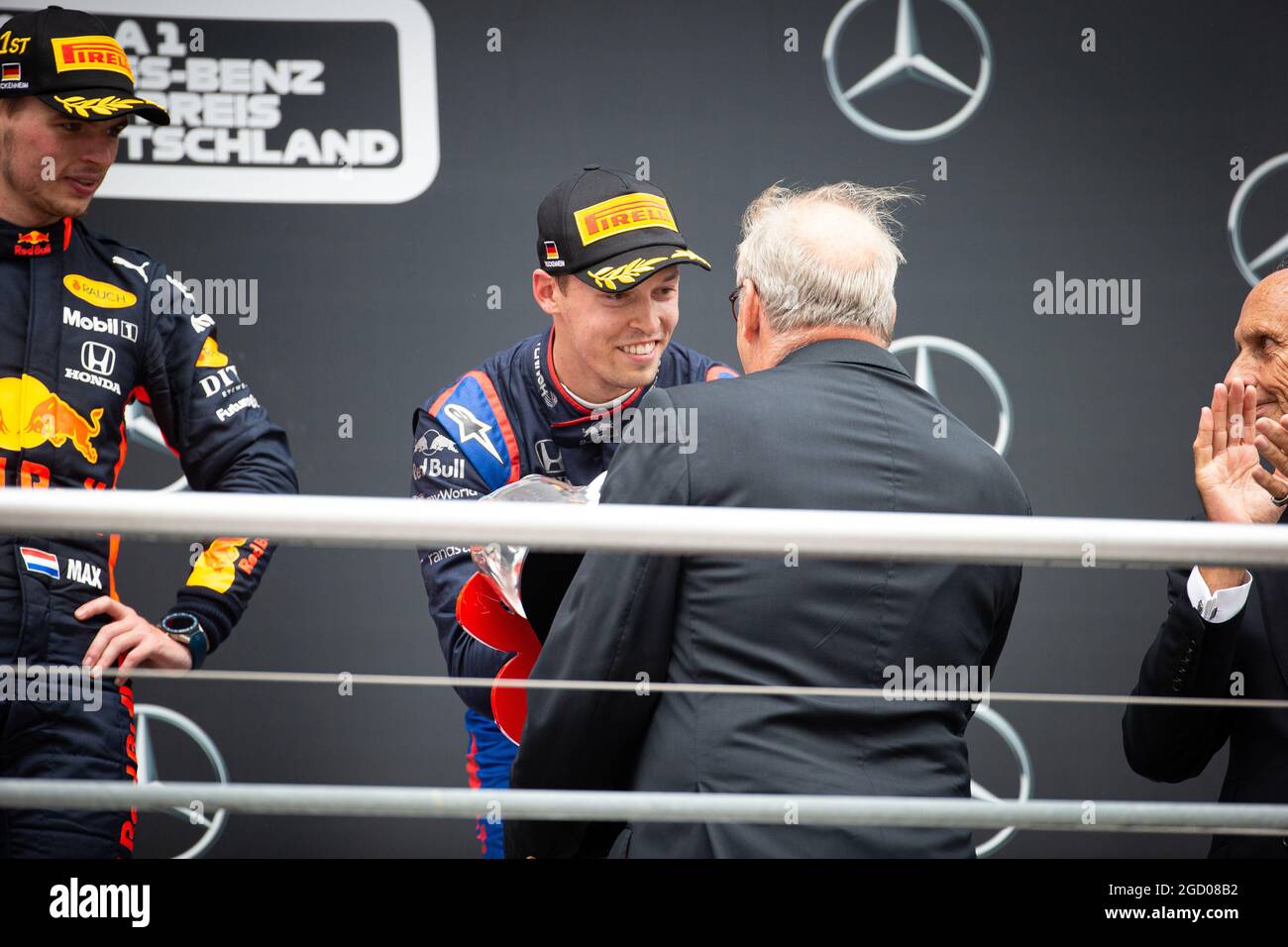 Daniil kvyat podium hi-res stock photography and images - Alamy
