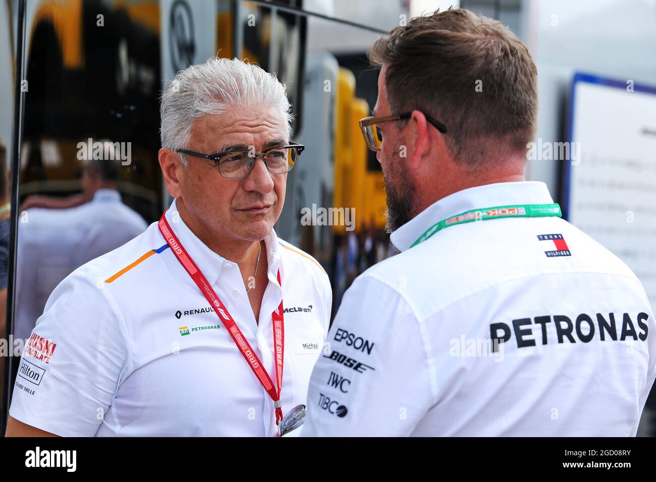 (L to R): Michael Latifi (CDN) McLaren Shareholder and father of ...