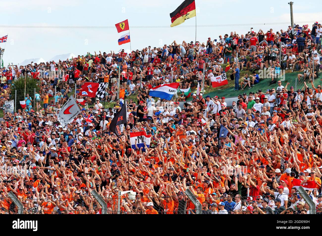 Red bull racing fans in grandstand hi-res stock photography and images ...