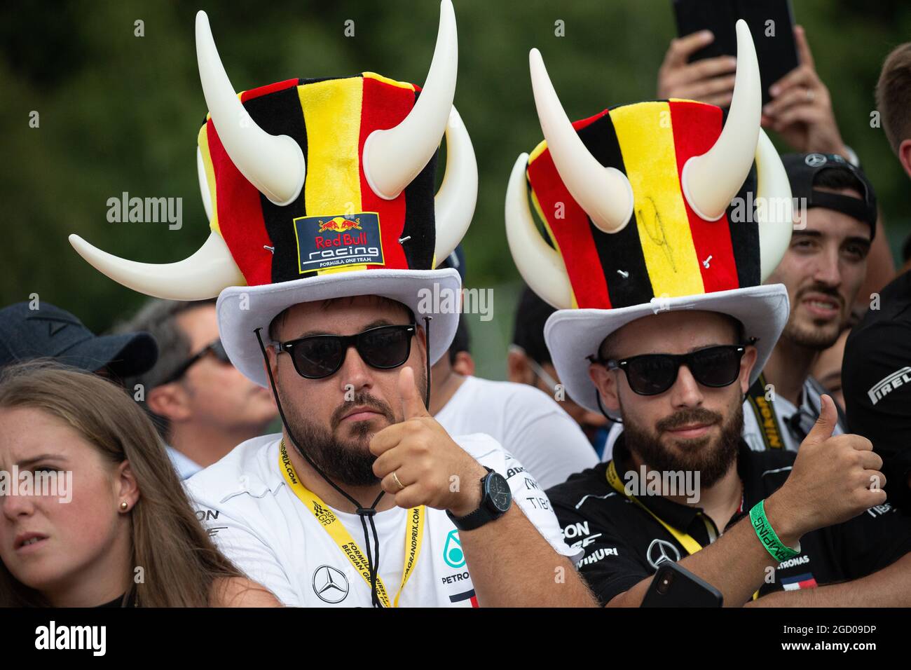 Red Bull Racing fans. Belgian Grand Prix, Thursday 29th August 2019 ...