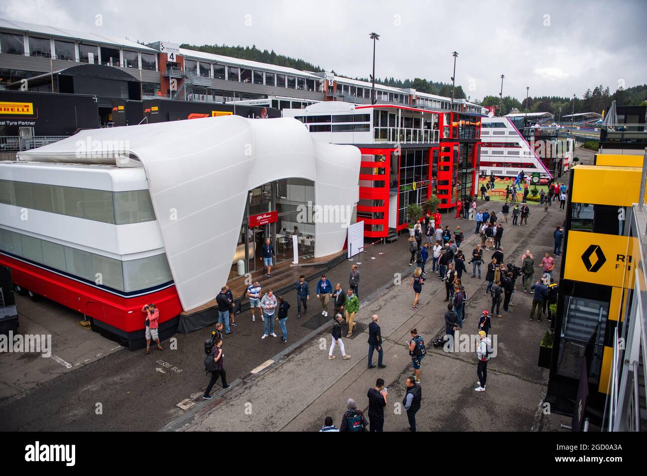 The paddock. Belgian Grand Prix, Sunday 1st September 2019. Spa ...