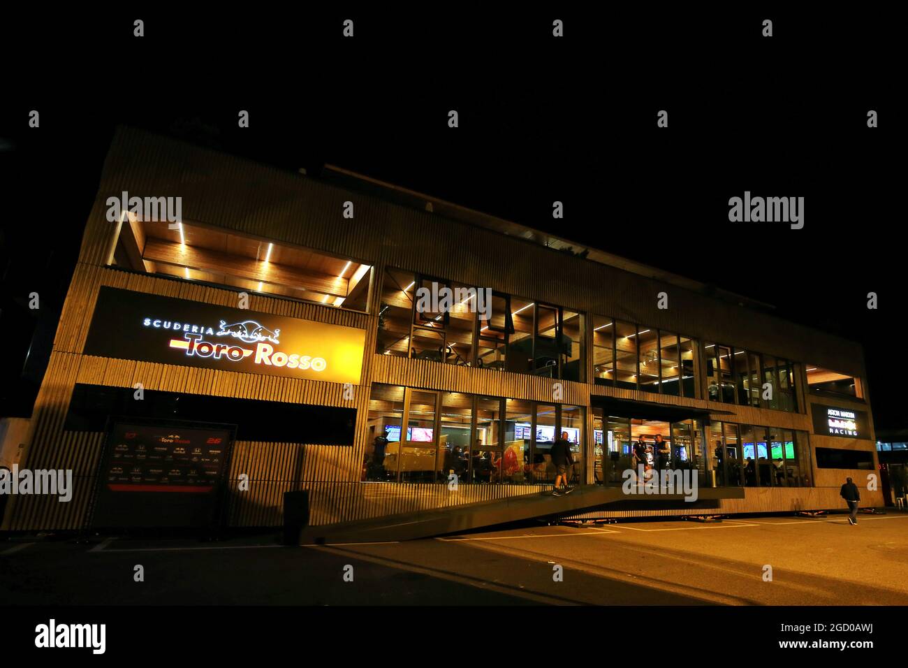 Red bull energy station at night hi-res stock photography and images ...