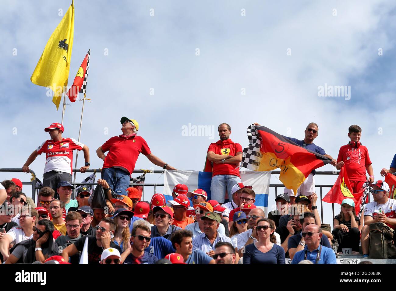 Ferrari fans in grandstand hi-res stock photography and images - Alamy