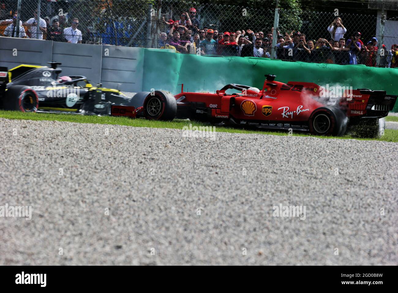 Ferrari sf90 returns to circuit after spinning during race hi-res stock ...