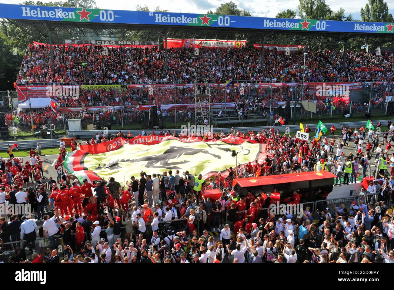 Ferrari fans celebrate at podium hi-res stock photography and images ...