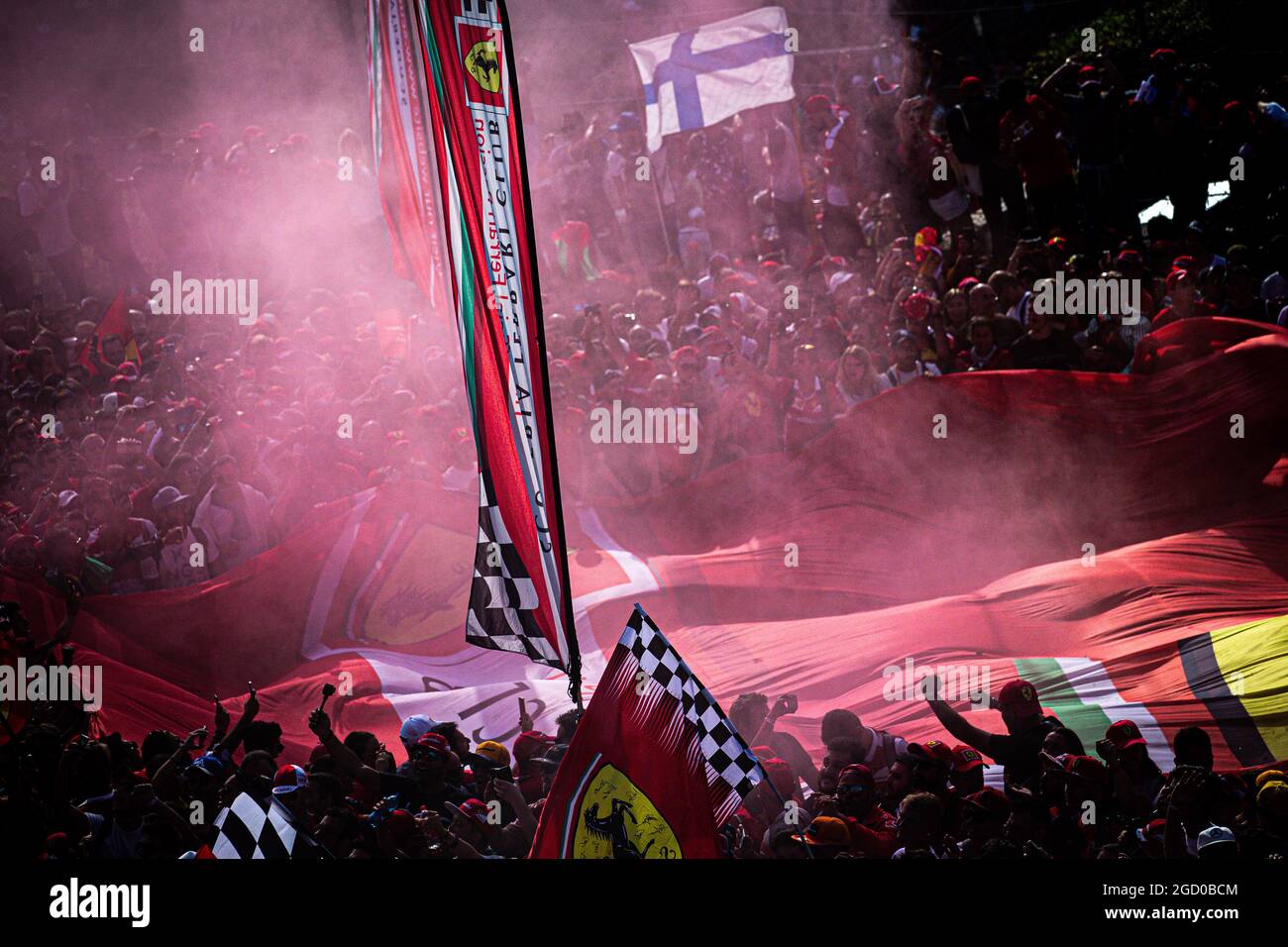 Ferrari fans celebrate at the podium. Italian Grand Prix, Sunday 8th ...