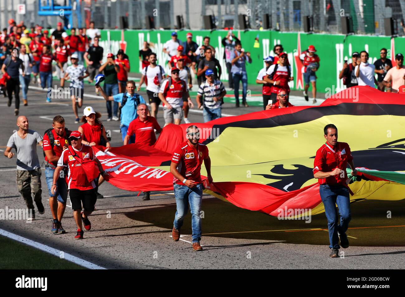 Ferrari fans celebrate at the podium. Italian Grand Prix, Sunday 8th ...