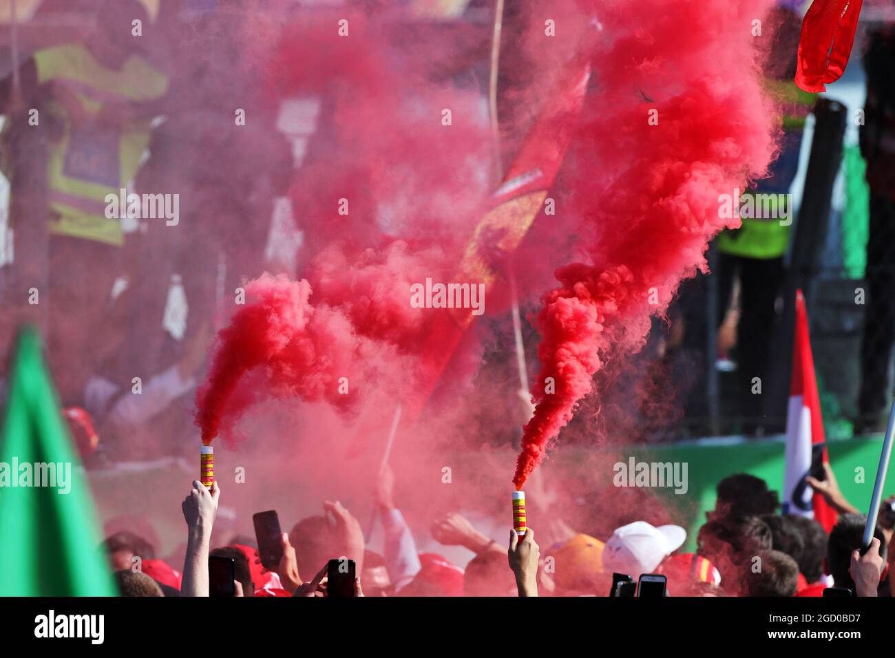 Fans at the podium. Italian Grand Prix, Sunday 8th September 2019 ...