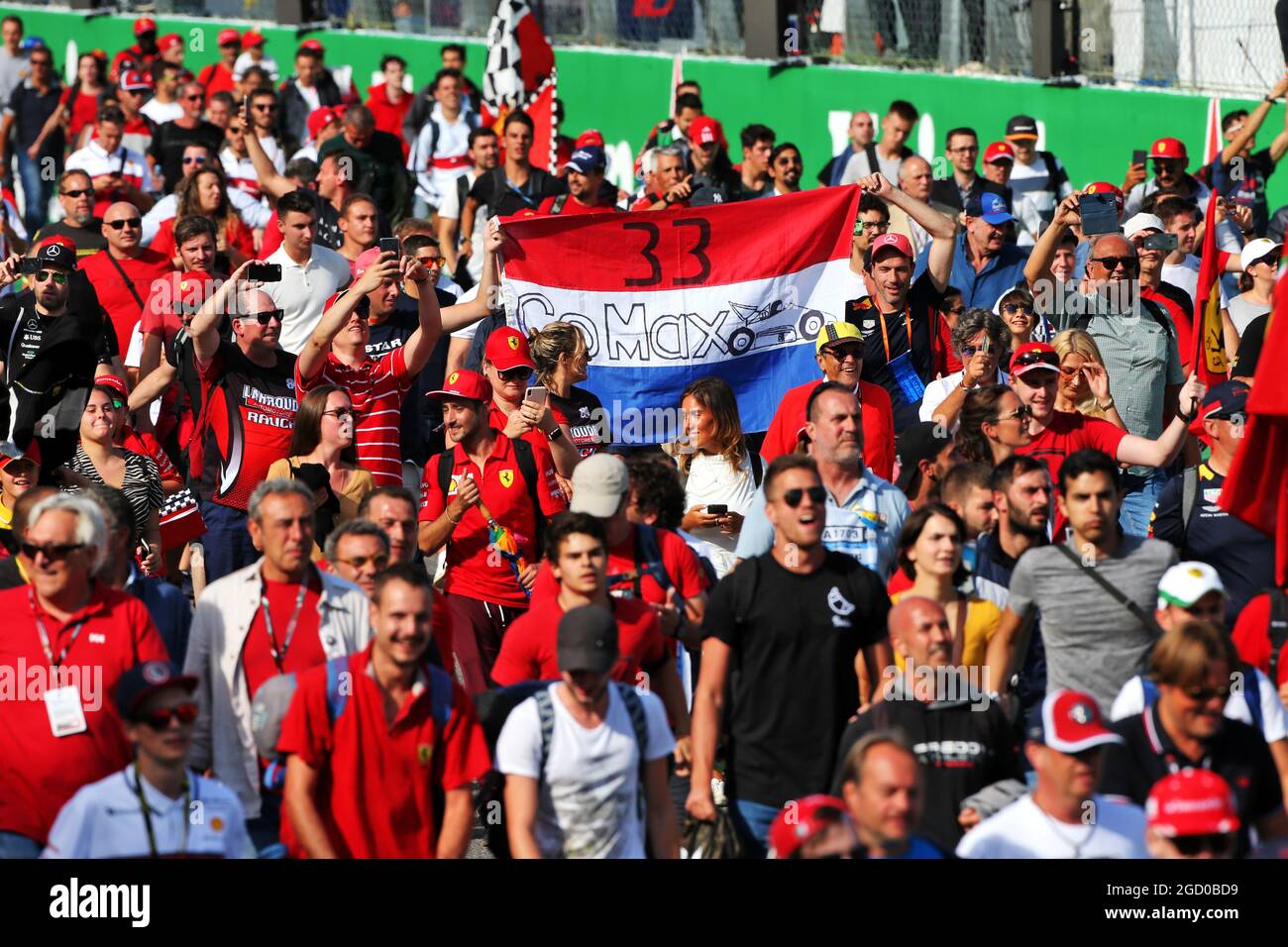 Fans at the podium. Italian Grand Prix, Sunday 8th September 2019 ...