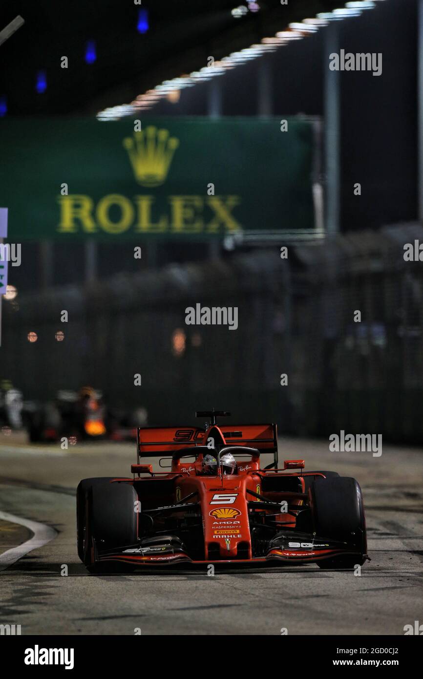 Sebastian Vettel (GER) Ferrari SF90. Singapore Grand Prix, Sunday 22nd ...