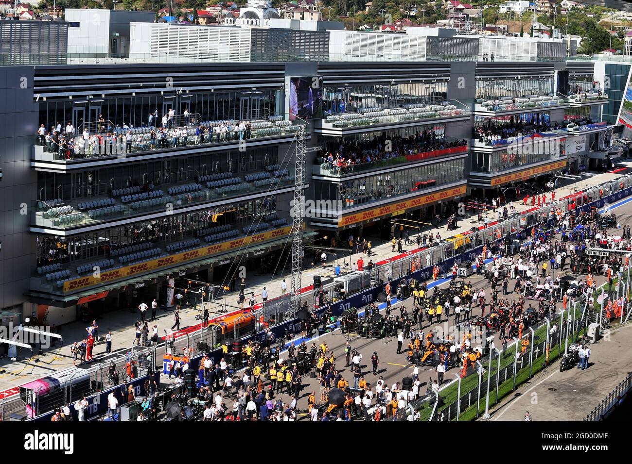The grid before the start of the race. Russian Grand Prix, Sunday 29th ...