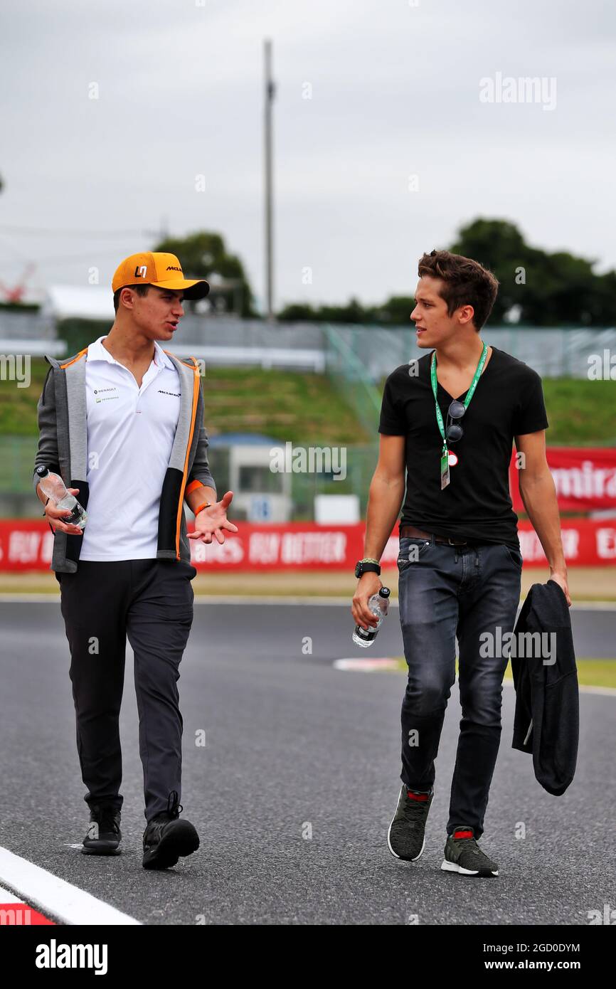 Lando Norris (GBR) McLaren walks the circuit. Japanese Grand Prix ...