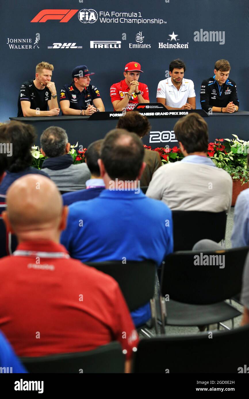 The FIA Press Conference (L to R): Nico Hulkenberg (GER) Renault F1 ...
