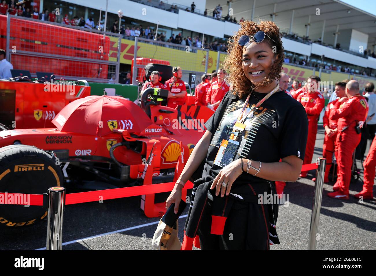 Crystal Kay (JPN) Singer, on the grid. Japanese Grand Prix, Sunday 13th ...