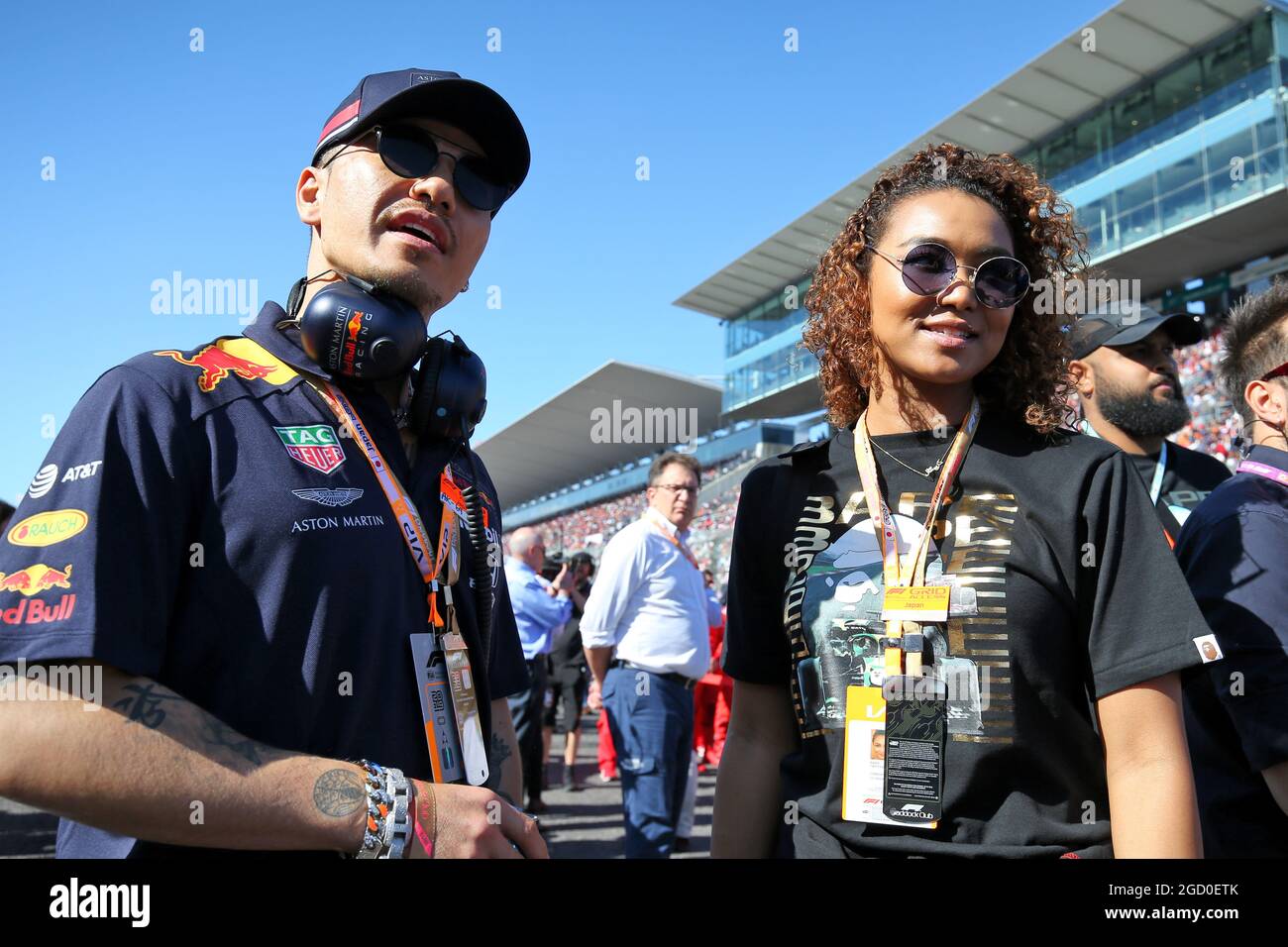Crystal Kay (JPN) Singer, on the grid. Japanese Grand Prix, Sunday 13th ...