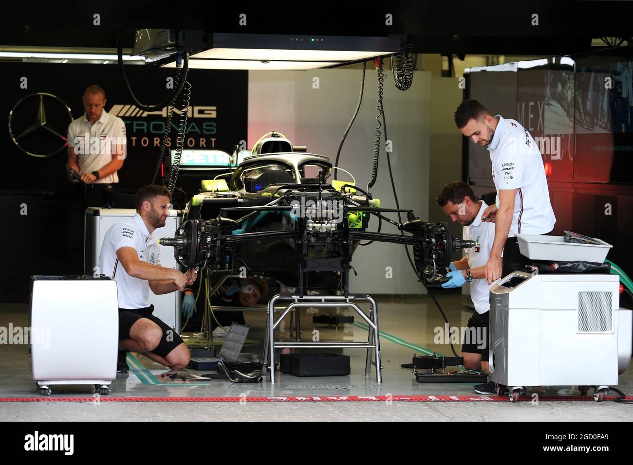 Mercedes f1 amg 2019 garage hi-res stock photography and images - Alamy