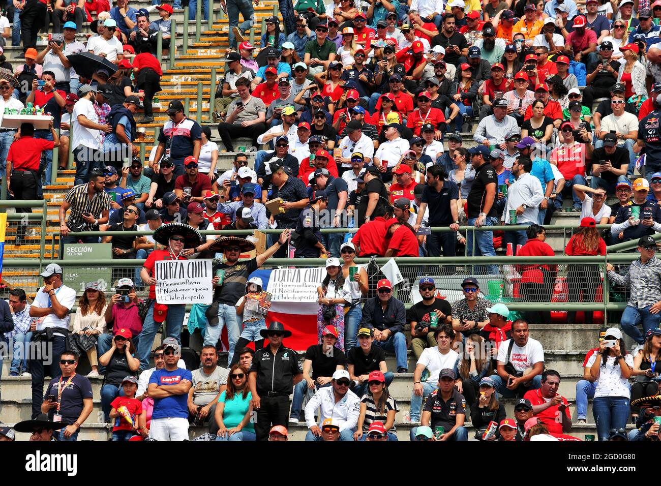 Fans in the grandstand. Mexican Grand Prix, Sunday 27th October 2019 ...
