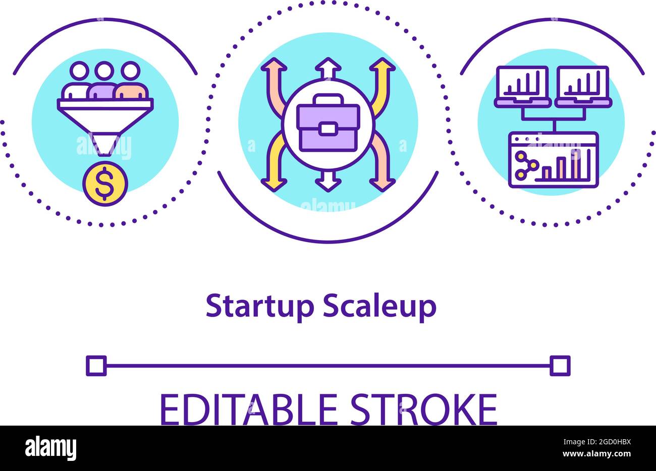 Startup scaleup concept icon Stock Vector Image & Art - Alamy