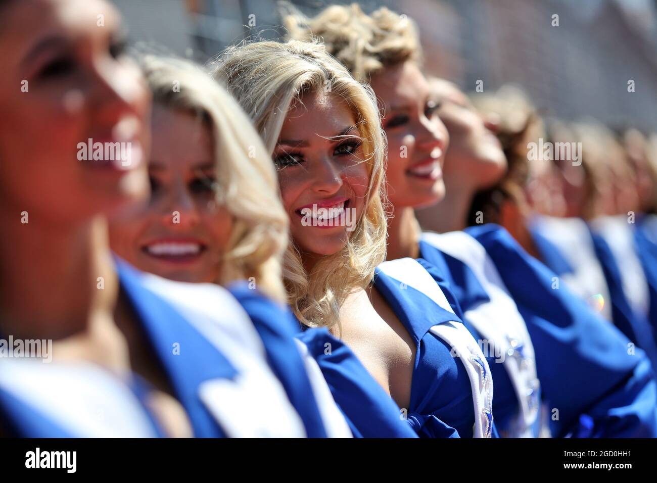 Dallas Cowboys Cheerleaders on the drivers parade. United States Grand ...