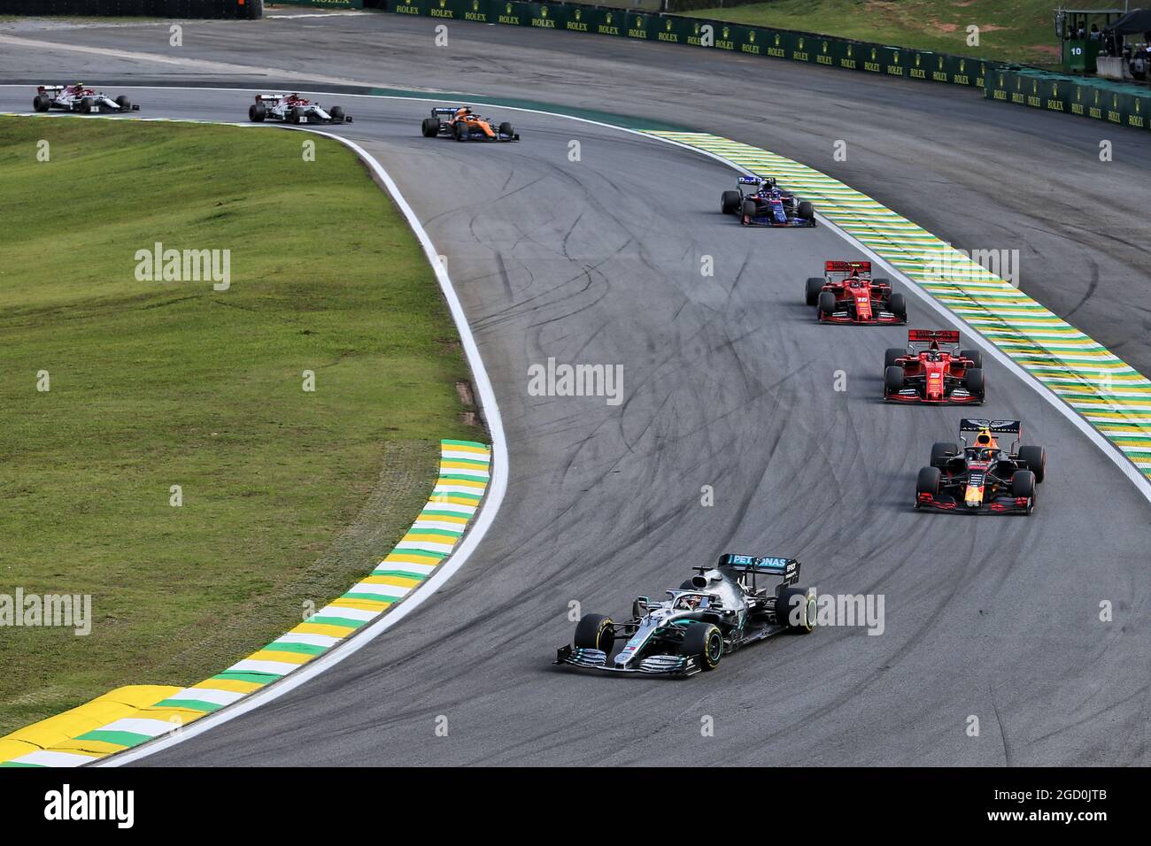 Lewis Hamilton (GBR) Mercedes AMG F1 W10. Brazilian Grand Prix, Sunday ...