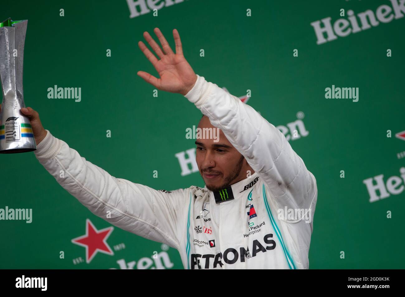Lewis hamilton interlagos podium hi-res stock photography and images ...