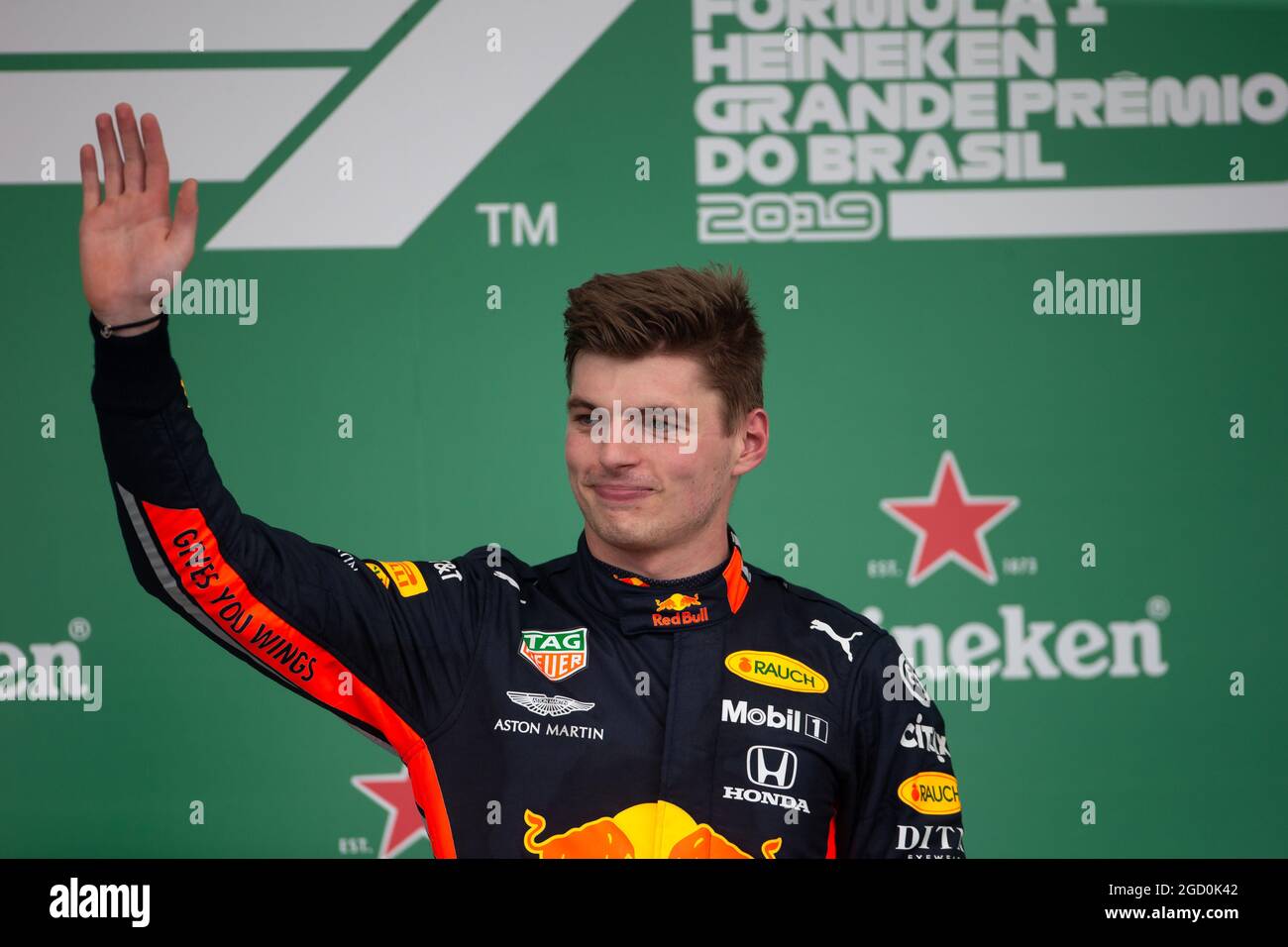 Race winner Max Verstappen (NLD) Red Bull Racing celebrates on the ...