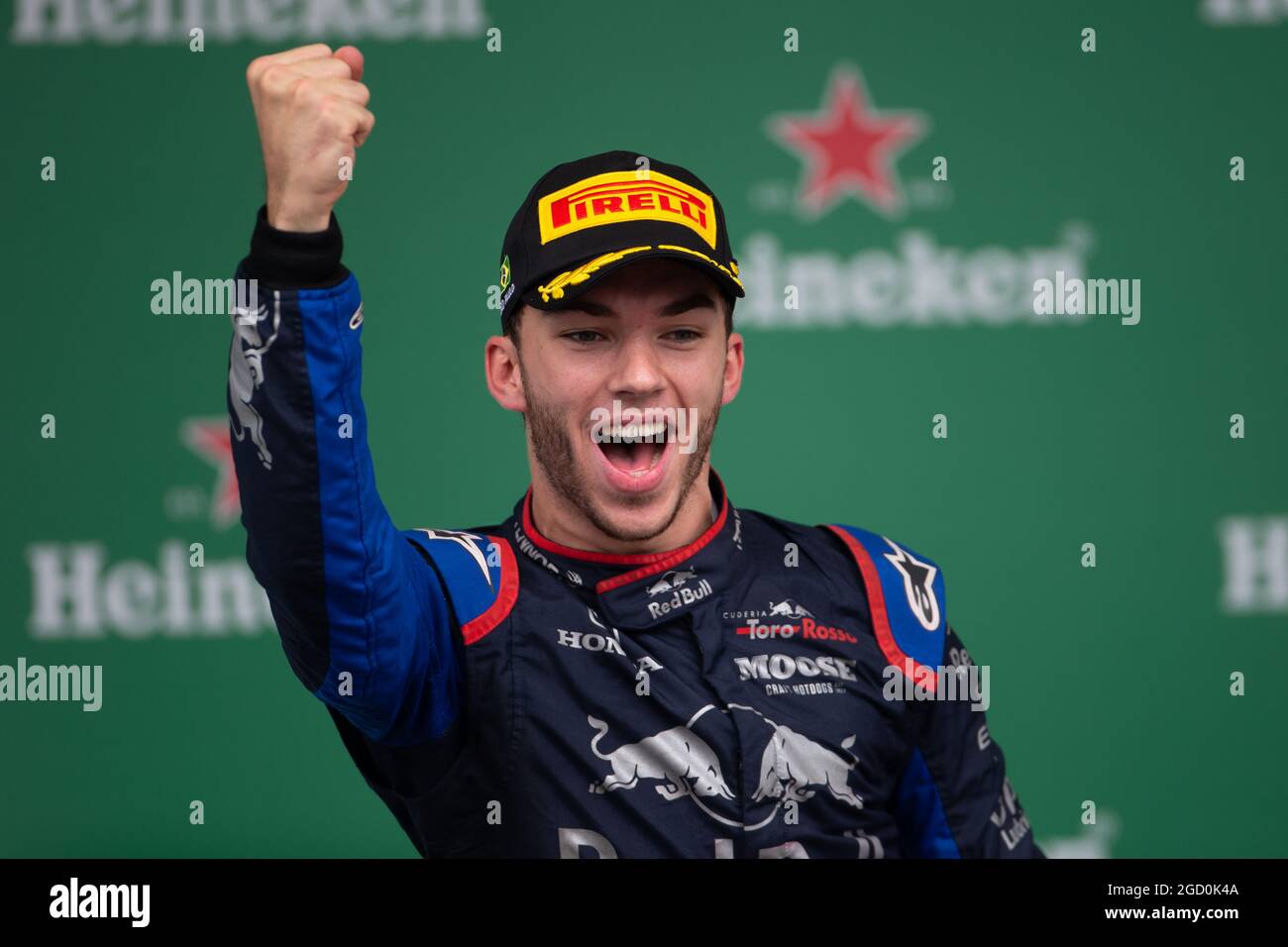 Pierre gasly brazil podium hi-res stock photography and images - Alamy