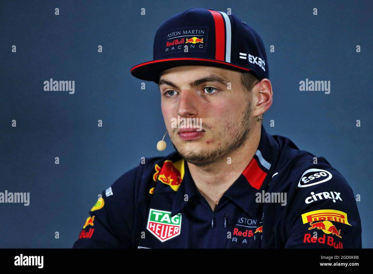 Max Verstappen (NLD) Red Bull Racing in the FIA Press Conference. Abu ...