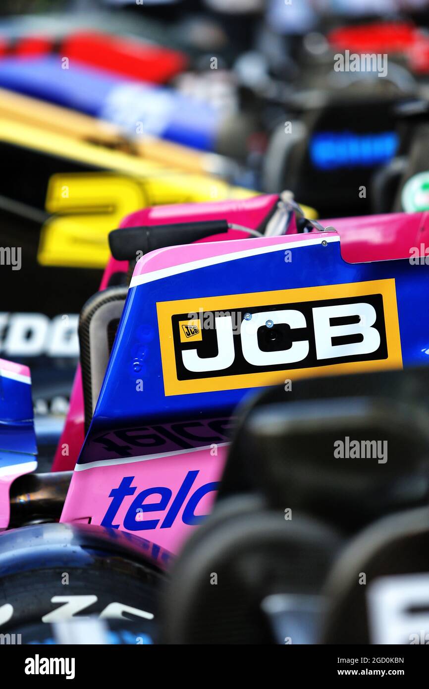 Racing point f1 team rp19 jcb at scrutineering hi-res stock photography ...