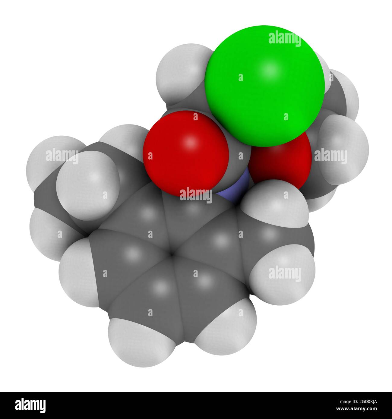 Acetochlor herbicide molecule. 3D rendering Stock Photo - Alamy