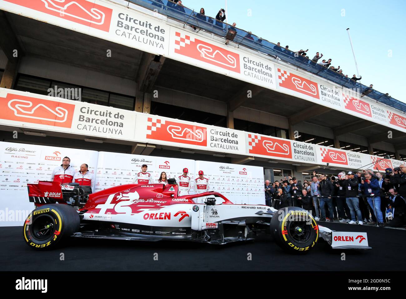 The Alfa Romeo Racing C39 is revealed. Formula One Testing, Day 1 ...