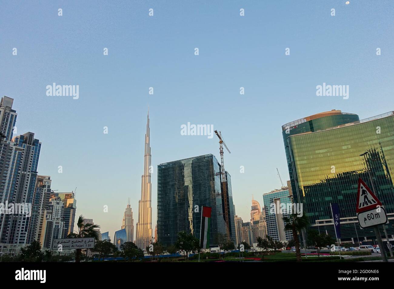The Burj Khalifa, Omniyat Binary Tower and surrounding buildings of ...