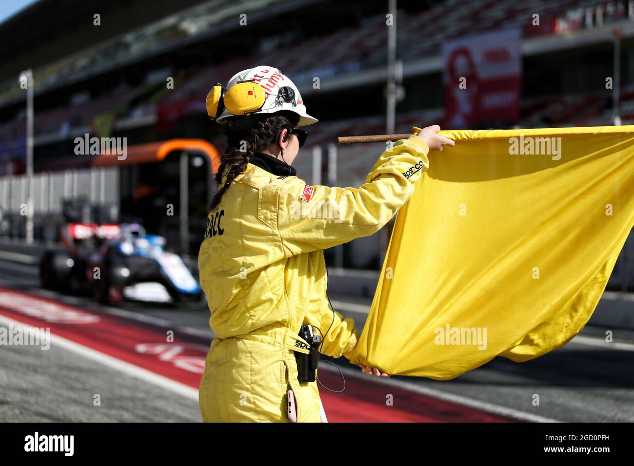 Marshals a yellow flag hi-res stock photography and images - Alamy