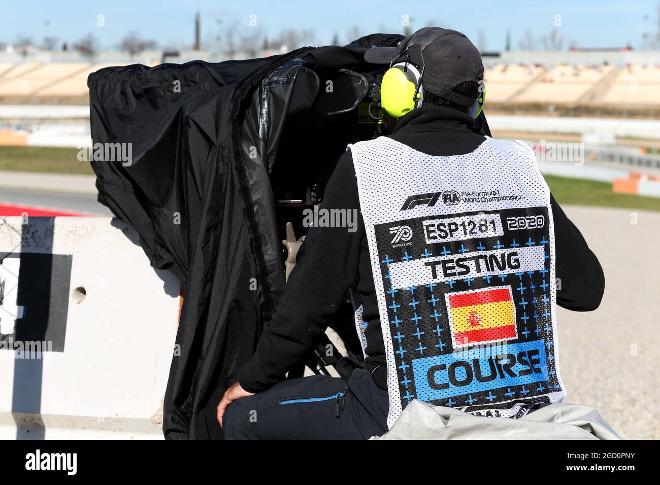 F1 Camera Operator trackside. Formula One Testing, Day 3, Friday 28th ...