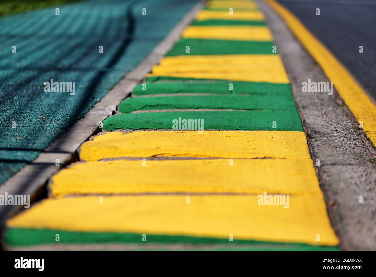 Circuit atmosphere - kerb detail. Australian Grand Prix, Wednesday 11th ...