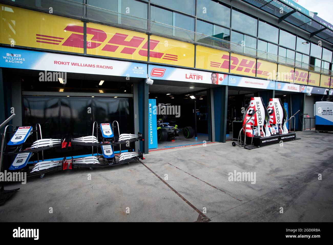 Williams Racing pit garages. Australian Grand Prix, Friday 13th March ...