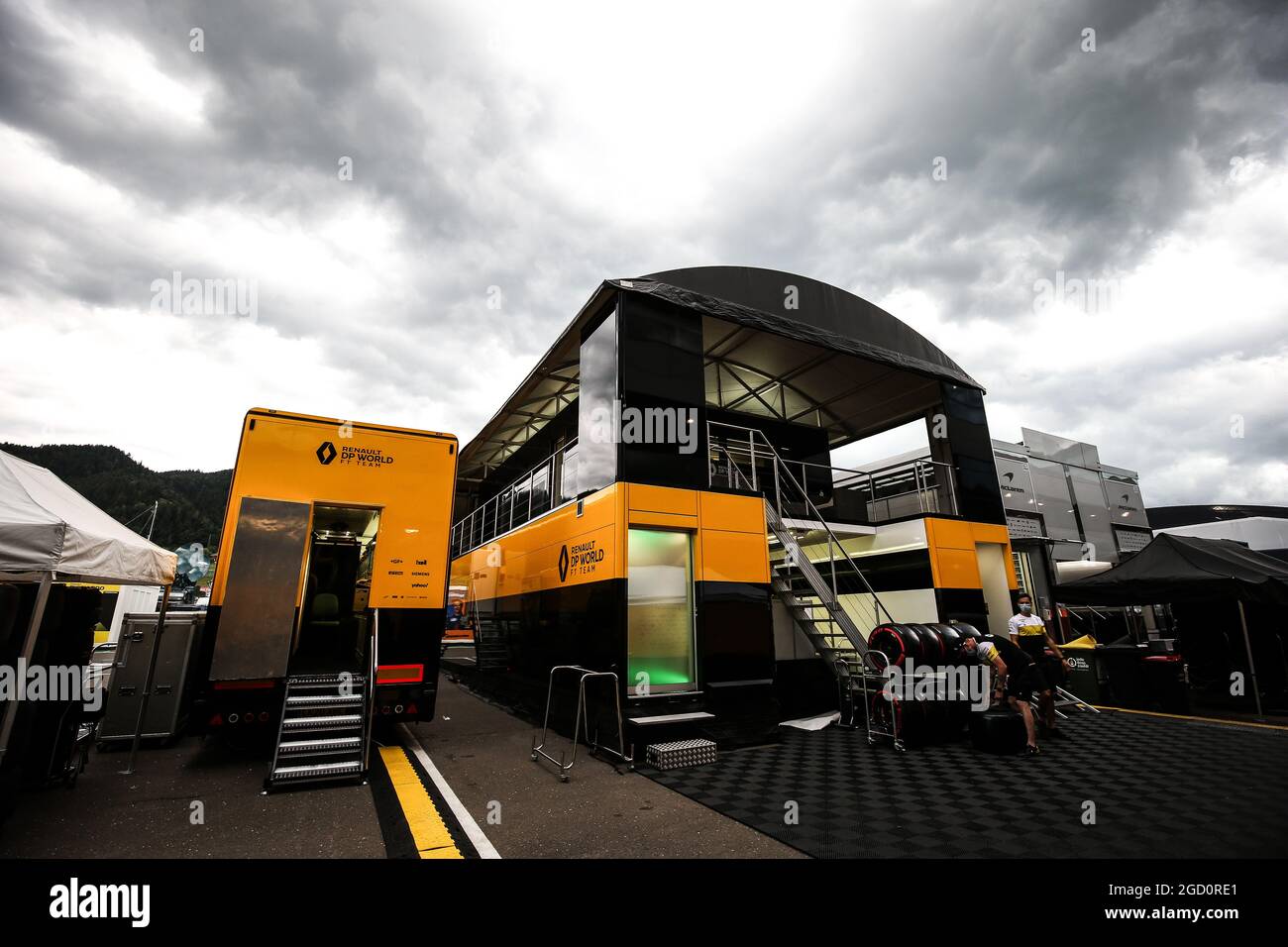 Paddock atmosphere - Renault F1 Team trucks. Austrian Grand Prix ...