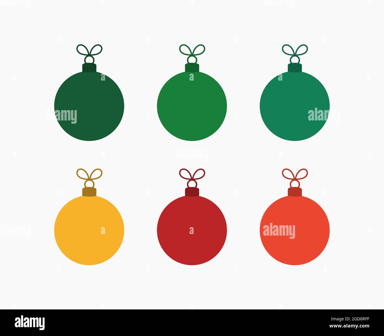 Christmas baubles collection. Christmas colors palette. Vector ...