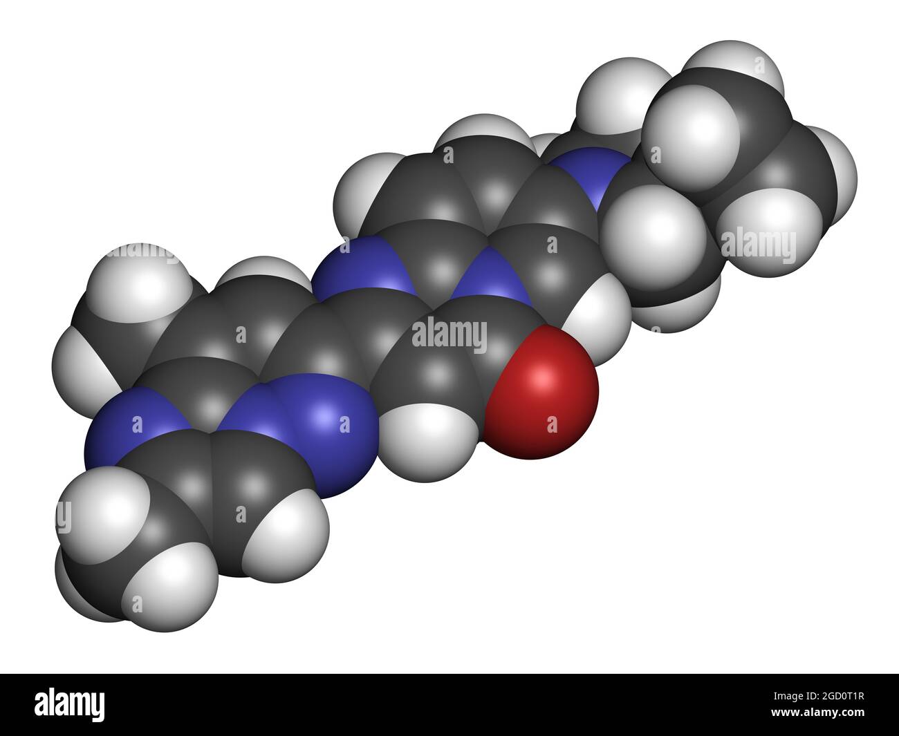Risdiplam Spinal muscular Atrophy drug molecule. 3D rendering Stock ...
