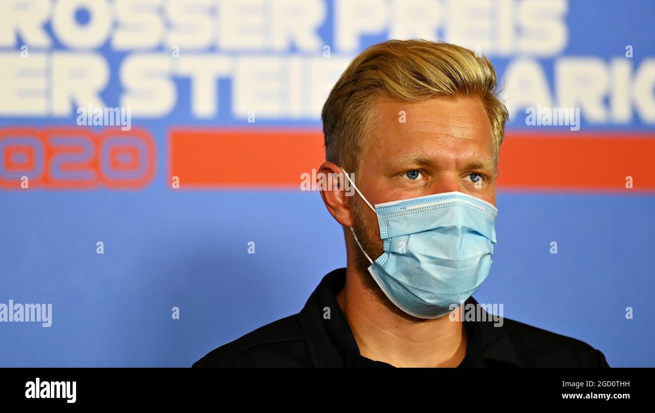 Kevin Magnussen (DEN) Haas F1 Team in the FIA Press Conference ...